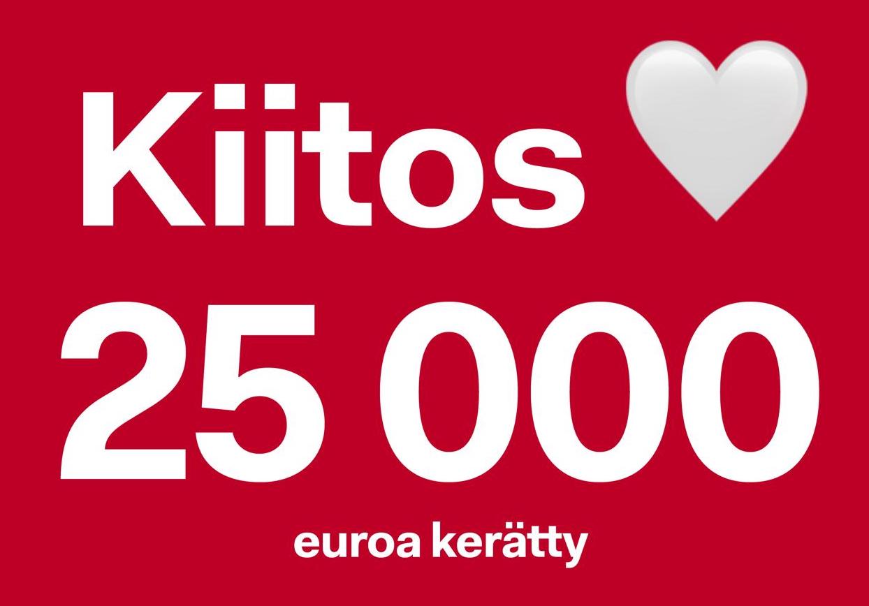 25 000 x Iso Kiitos! - Iso Numero